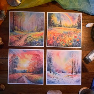 Waldorf Inspired Seasons Cards Digital Download Printable Spring Summer ...