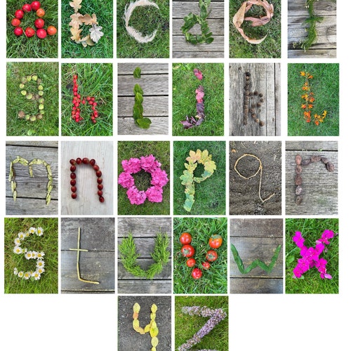 Lowercase Nature Alphabet Cards Printable Digital Download - Etsy