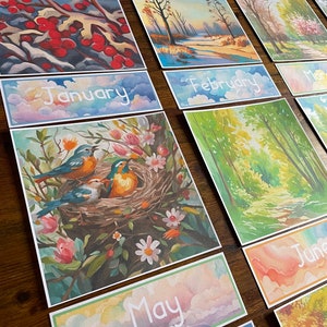 Months of the Year Calendar Cards Printable Classroom Resource Eyfs ...