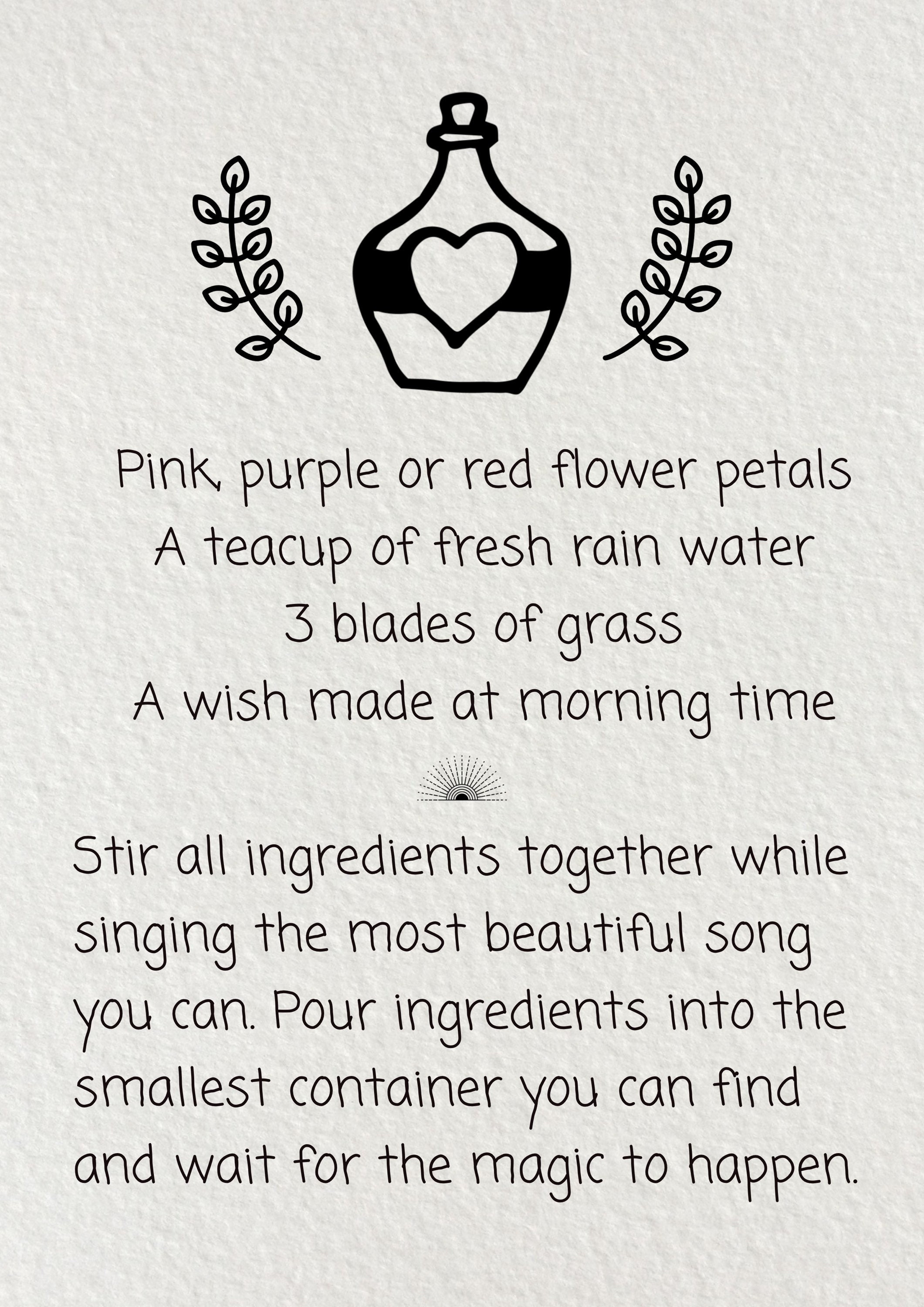 Nature Potion Recipe Cards Digital Printable Mud Kitchen - Etsy Australia