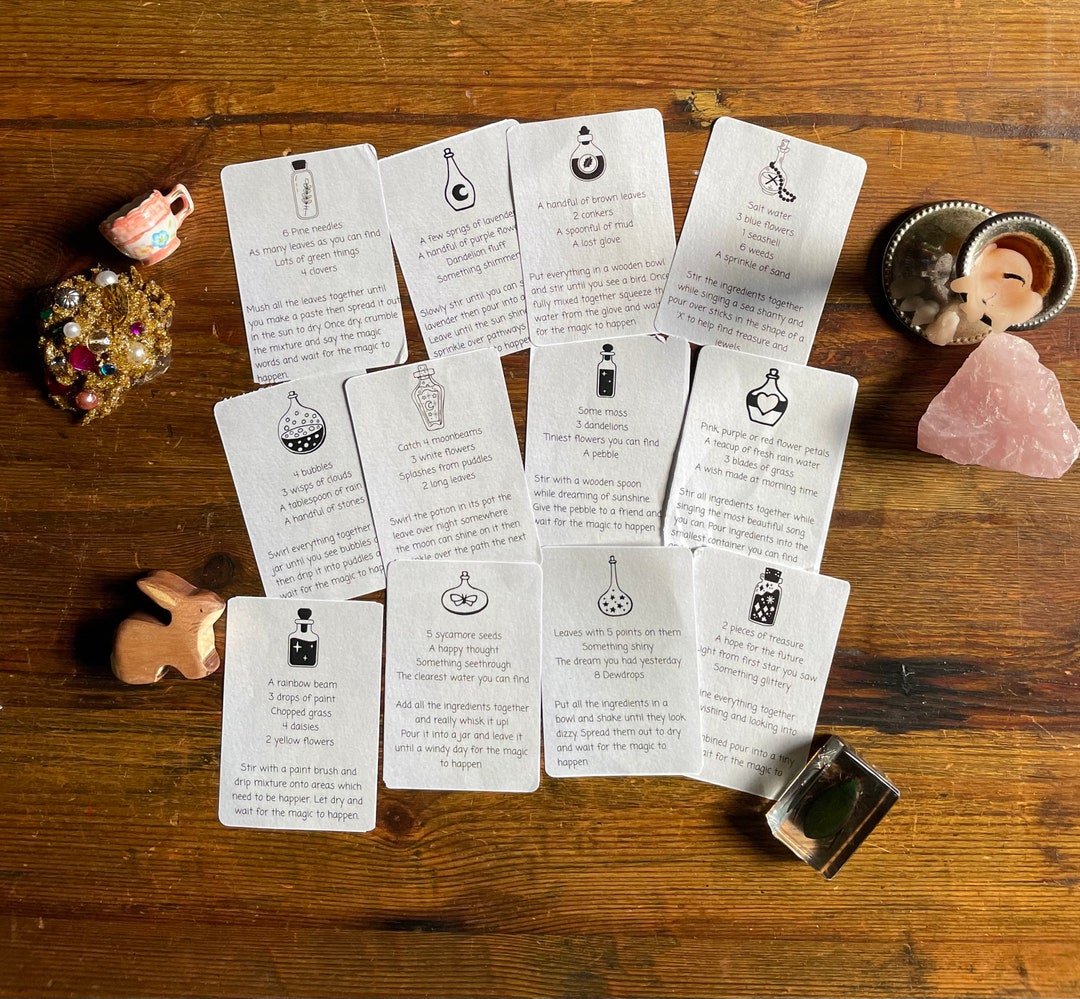 Nature Potion Recipe Cards Digital Printable Mud Kitchen Resources ...