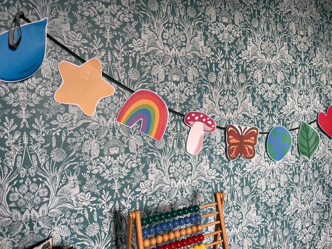 Rainbow World Bunting Images Digital Download Printable Display Flags ...