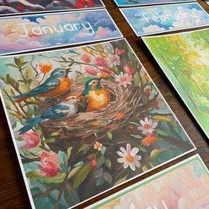 Months of the Year Calendar Cards Printable Classroom Resource Eyfs ...