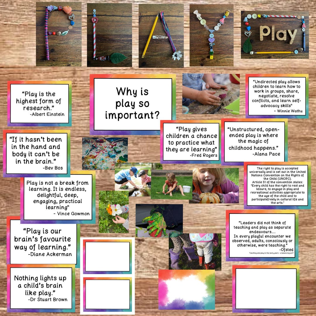 Printable Display Pack Notice Board Importance of Play Eyfs Display ...