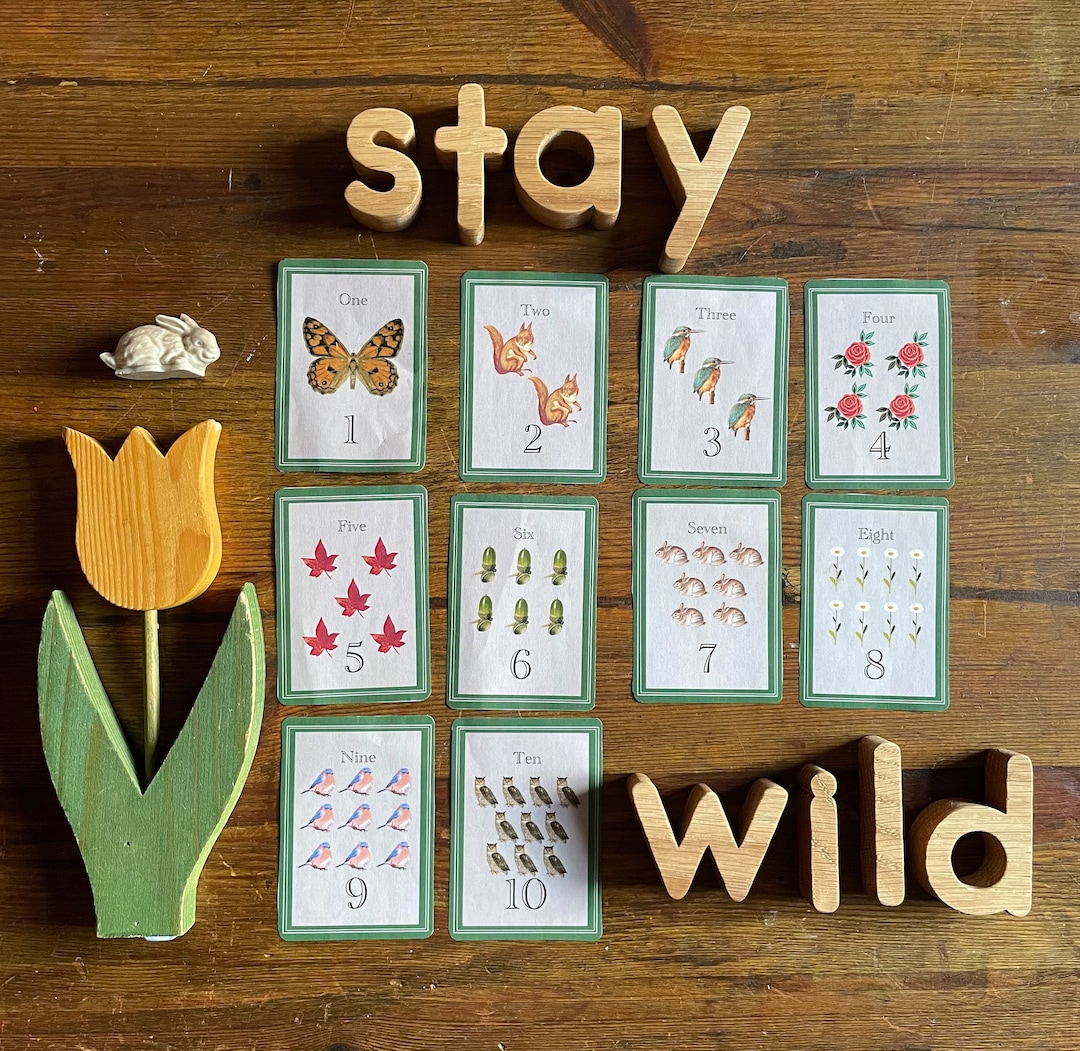 Vintage Woodland Number Cards 1-10 Digital Download Printable Childrens ...