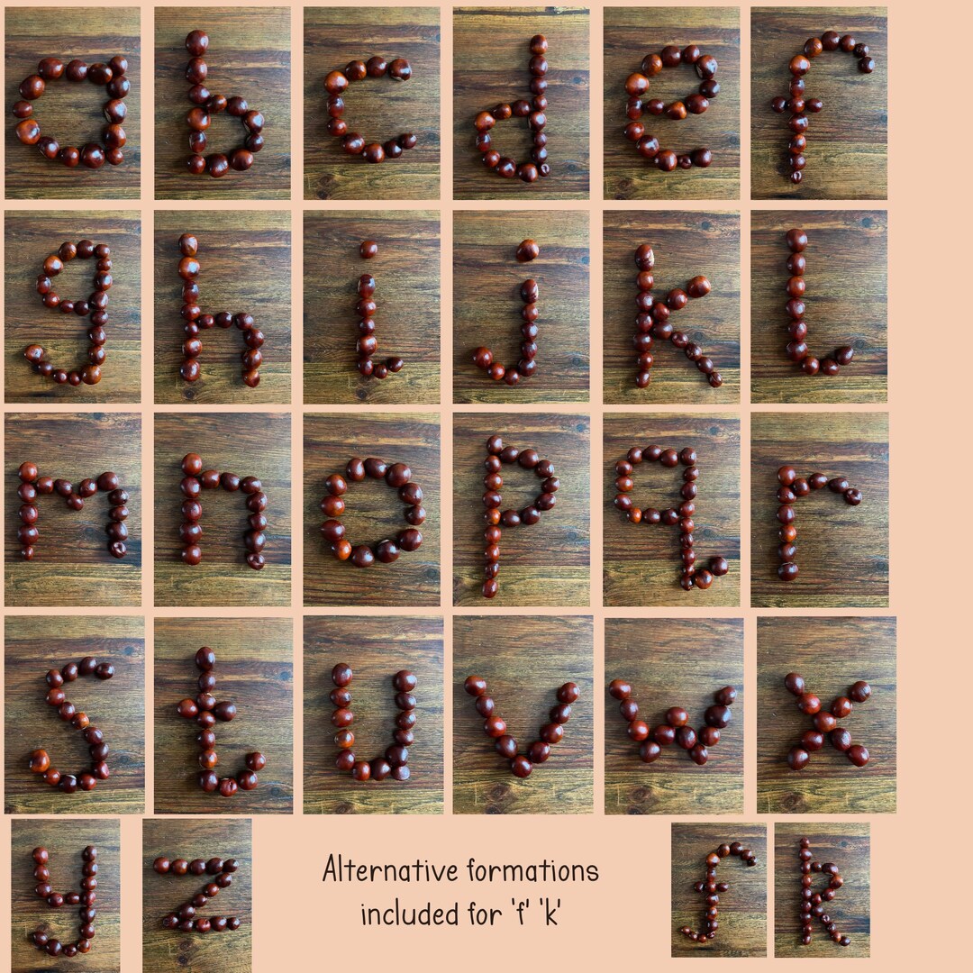 Nature Conker Alphabet Cards Lowercase Autumn Fall Printable Digital ...
