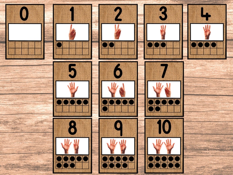 Tens Frame Number Cards Printable 0-10 Subitising Numeral - Etsy