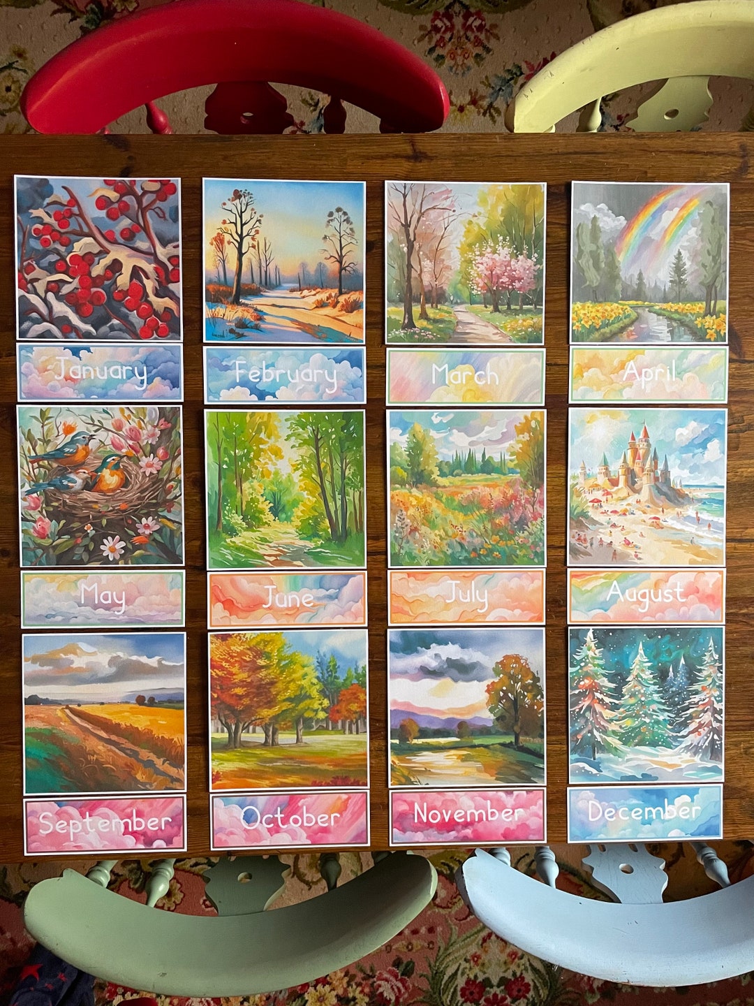 Months of the Year Calendar Cards Printable Classroom Resource Eyfs ...