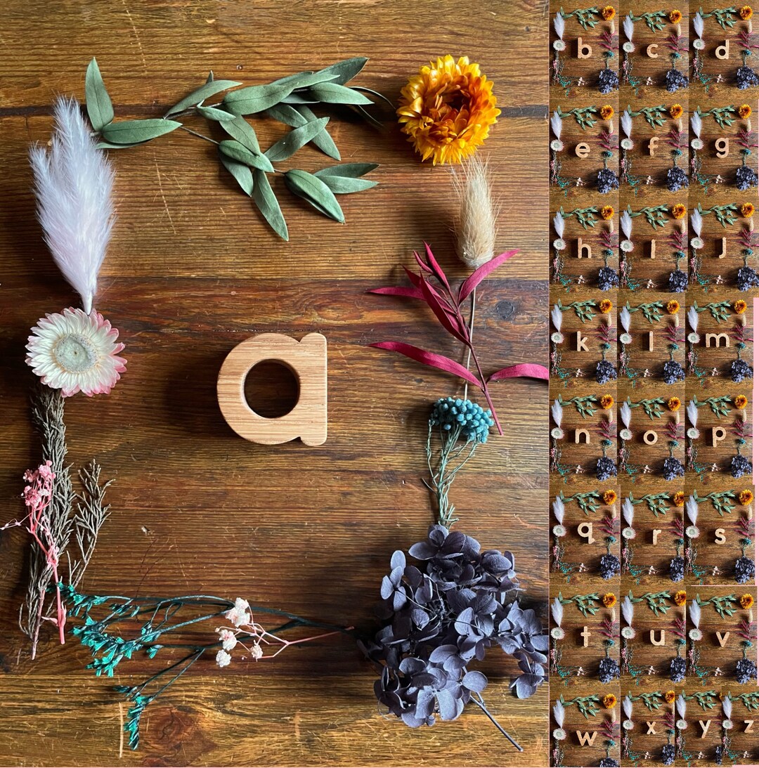 Natural Themed Alphabet Cards Digital Printable Flower Classroom ...