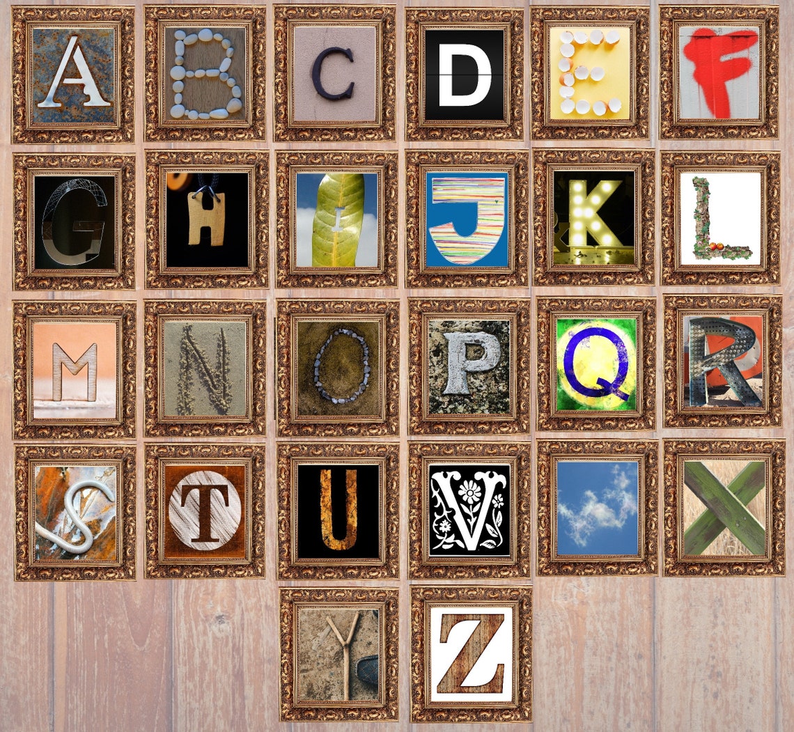 Found Alphabet Cards Printable Digital Download Letters in the ...
