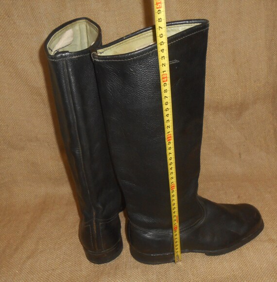 Soviet Vintage Army Yuft Jack Boots with leather sole… - Gem