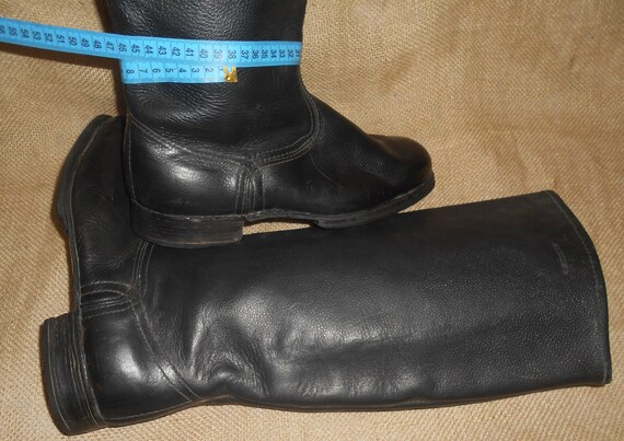 Soviet Vintage Army Yuft Jack Boots with leather sole… - Gem