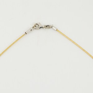 18K Solid Yellow & White Gold Omega Chain / Necklace 1.44mm Thick, 8.7 ...