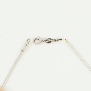 18K Solid Yellow & White Gold Omega Chain / Necklace 1.44mm Thick, 8.7 ...