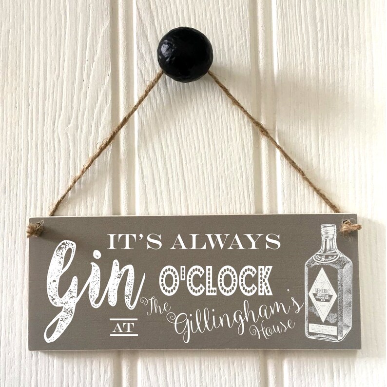 Personalised Pimm's O'clock Alcohol Sign Grey New - Etsy UK