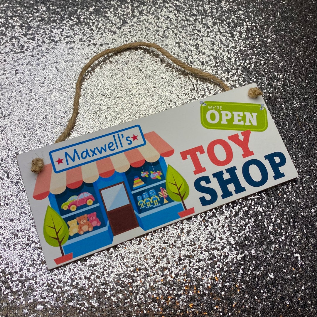 ROLE PLAY Kids Sign, Toy Shop Sign, Girls and Boys PERSONALISED Sign,play Kitchen Sign, Play ...
