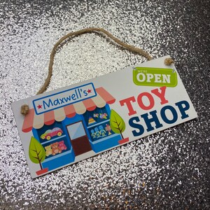 ROLE PLAY Kids Sign, Toy Shop Sign, Girls and Boys PERSONALISED Sign ...