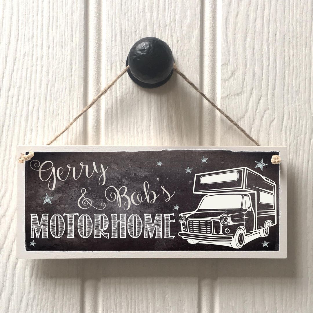Personalised Motorhome Sign, Motorhome Plaque, Motorhome Gifts ...