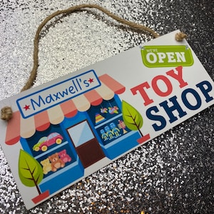 ROLE PLAY Kids Sign, Toy Shop Sign, Girls and Boys PERSONALISED Sign,play Kitchen Sign, Play ...