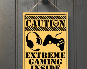Gaming Door Sign - Etsy