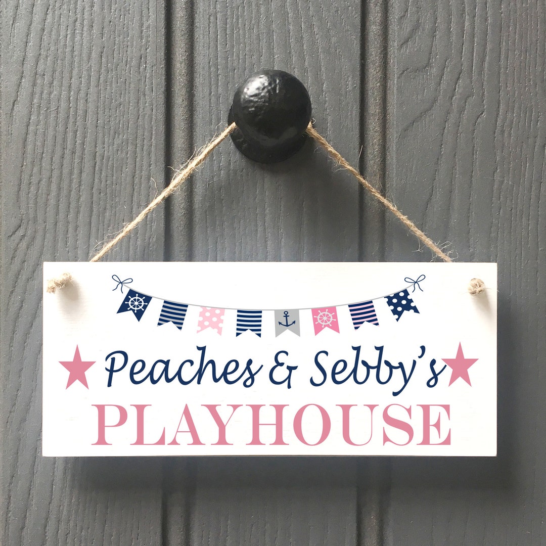 PERSONALISED Children's Playhouse Sign, Kids Birthday Gift, Playroom ...