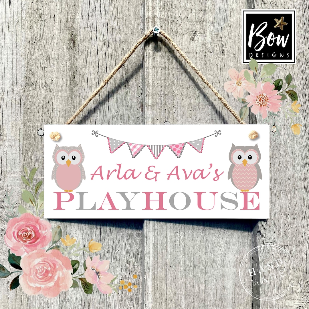 Outdoor Playhouse Sign, Acrylic, Weather Proof, Personalised Playhouse ...