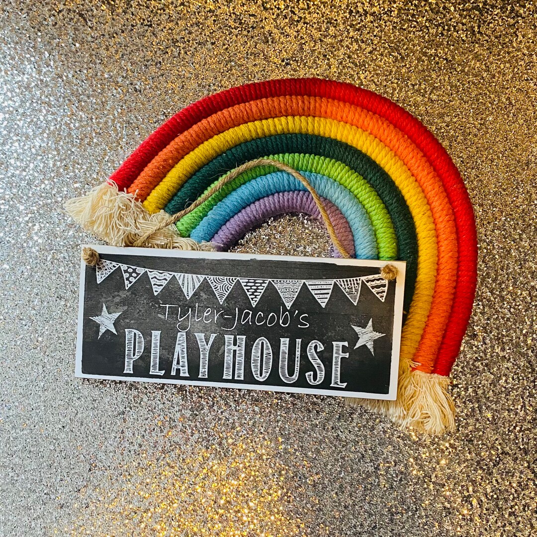 Personalised Chalkboard Style Playhouse Sign, Den Signs, Playhouse ...