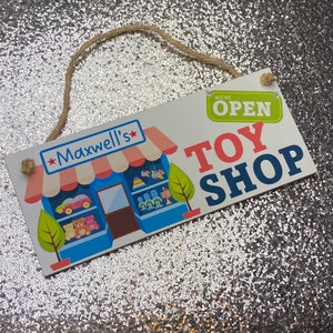 ROLE PLAY Kids Sign, Toy Shop Sign, Girls and Boys PERSONALISED Sign ...