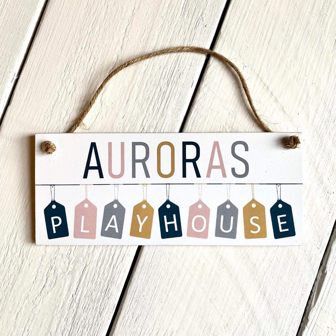 PERSONALISED PLAYHOUSE SIGN, Weather Proof, Kids Playhouse Plaque, Den ...