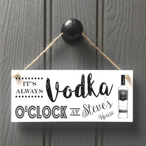 Personalised Pimm's O'clock Alcohol Sign Grey, New Home Sign, Alcohol ...
