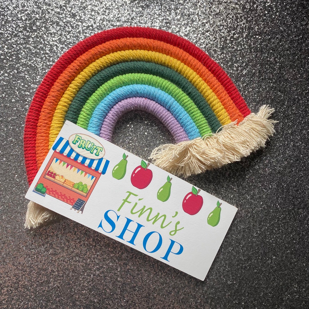 KIDS ROLE PLAY, Shop Sign, Personalised With Your Name, Kids Play Shop ...