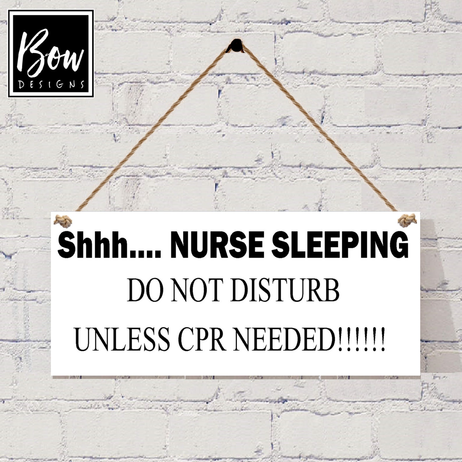 Shhh NURSE Sleeping Door Sign CPR Sign Nurses Door Sign Do - Etsy
