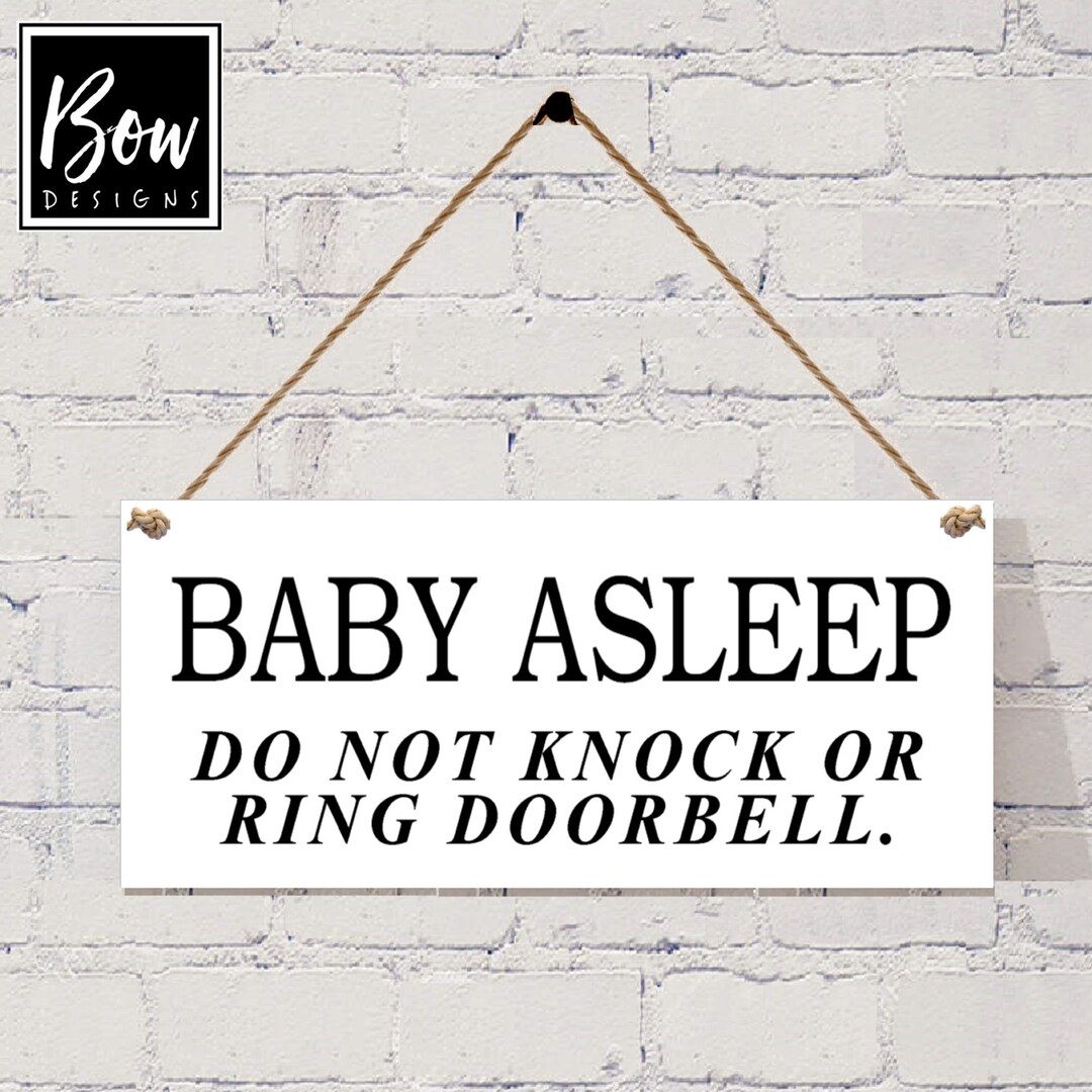 Baby Sleeping Door Sign, New Baby Gift, Baby Shower Gift, Do Not ...