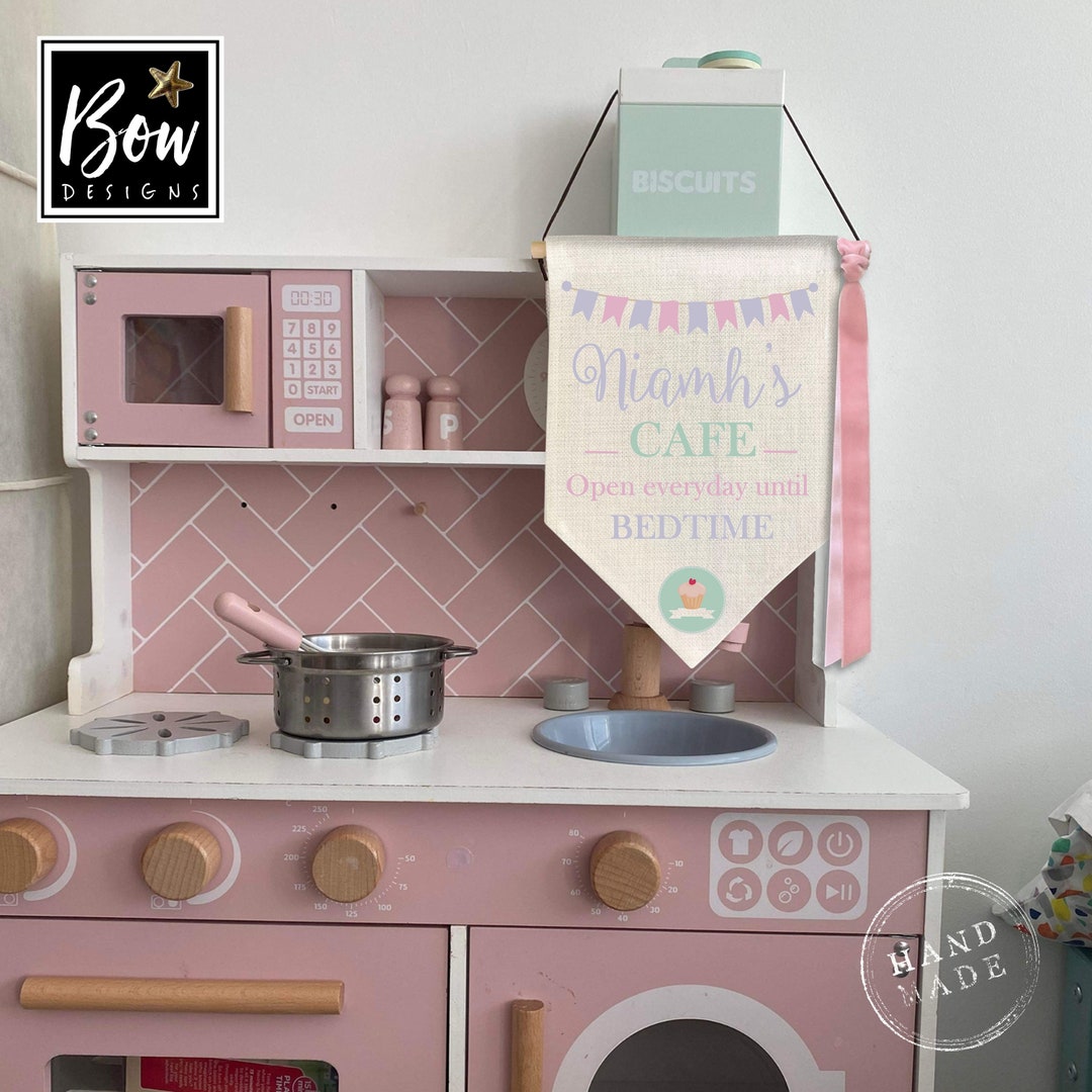 Personalised Kids Play Kitchen Flag Welcome to Roleplay - Etsy