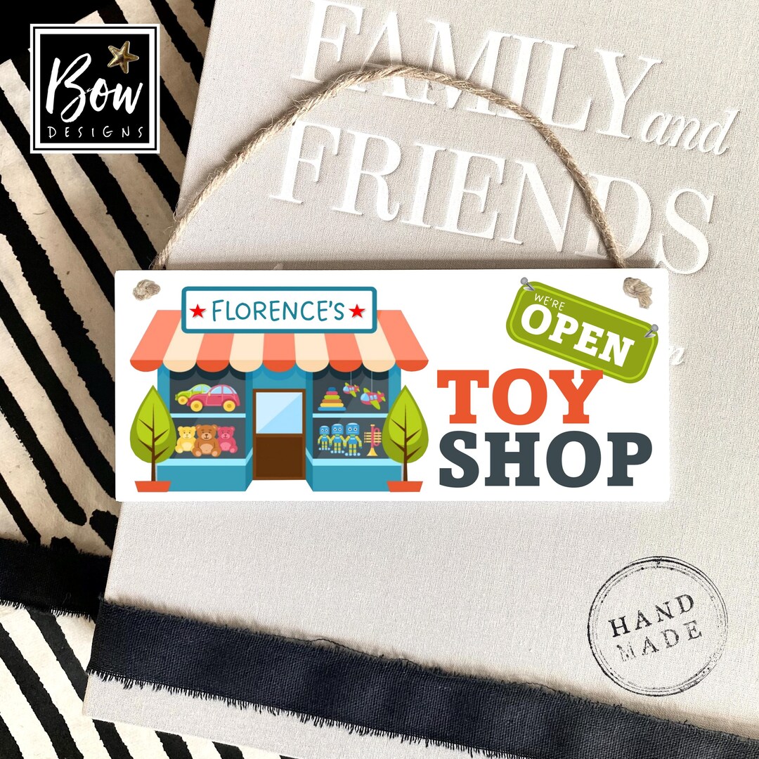 Toy Shop Role Play Sign//kids Shop Sign// Bright Custom Personalised ...