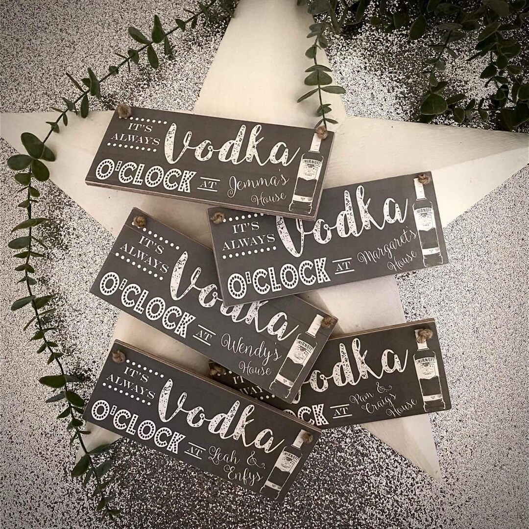 Personalised It's Always Vodka O'clock at Grey - Etsy