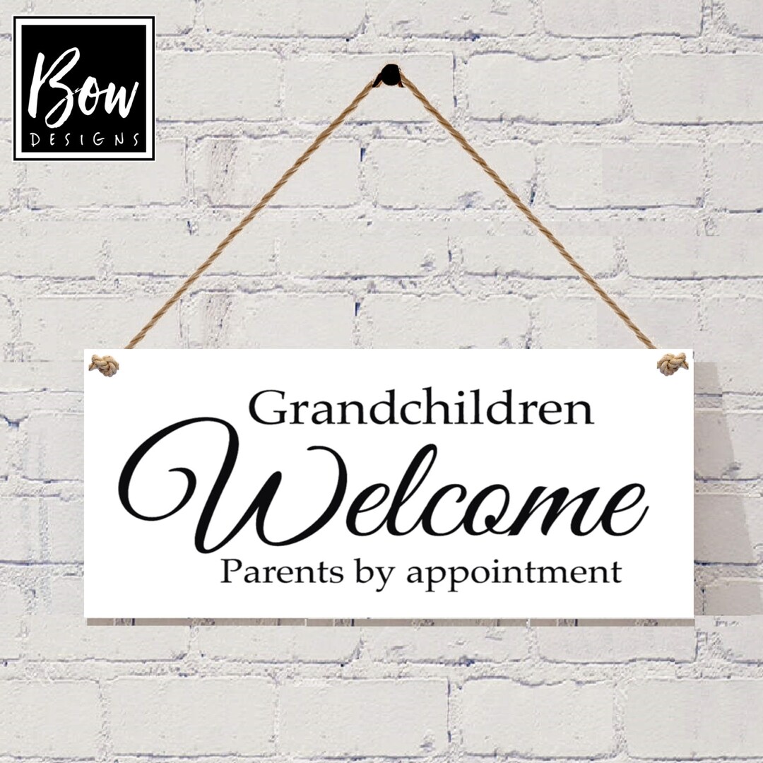 Grandchildren Welcome Sign Grandparent Gift Gifts for - Etsy