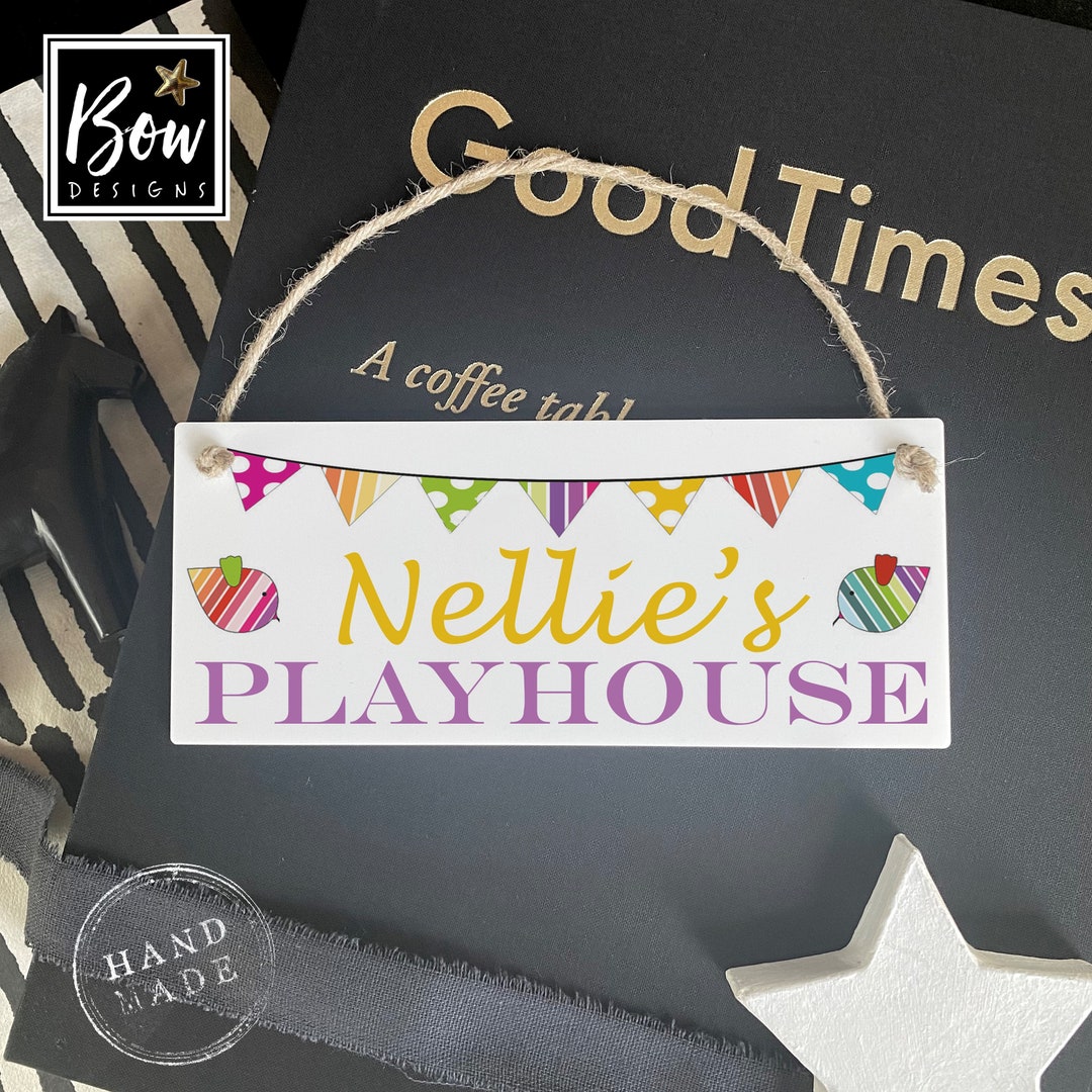 All Weather PERSONALISED Playhouse Sign, Outdoor Playhouse Sign ...
