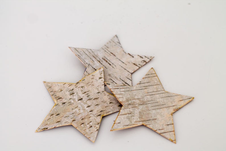 Birch Bark Star Wooden Star Natural birch bark sheets birch | Etsy
