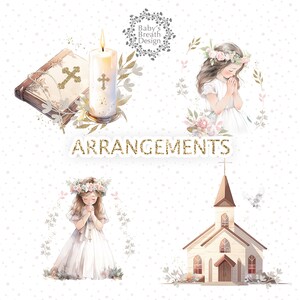Watercolor First Communion Clipart, Watercolor Clipart First Communion ...