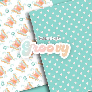 Watercolor Groovy Digital Paper Pack, Retro, Rainbow, Rainbow Pattern ...