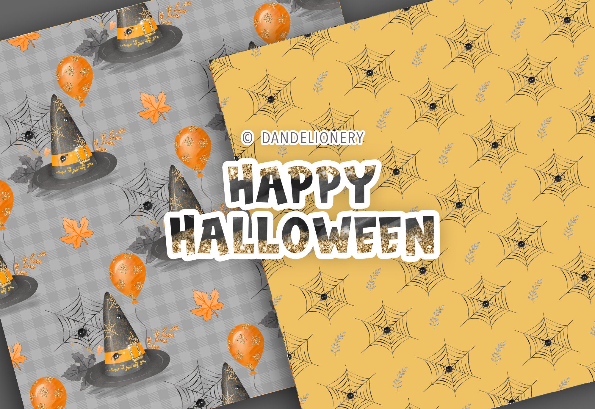 Happy Halloween Digital Paper Pack, Halloween Pattern, Hot Chocolate ...