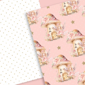 Watercolor Fairy Tale Digital Paper Pack, Fairy Pattern, Swing, Flower ...