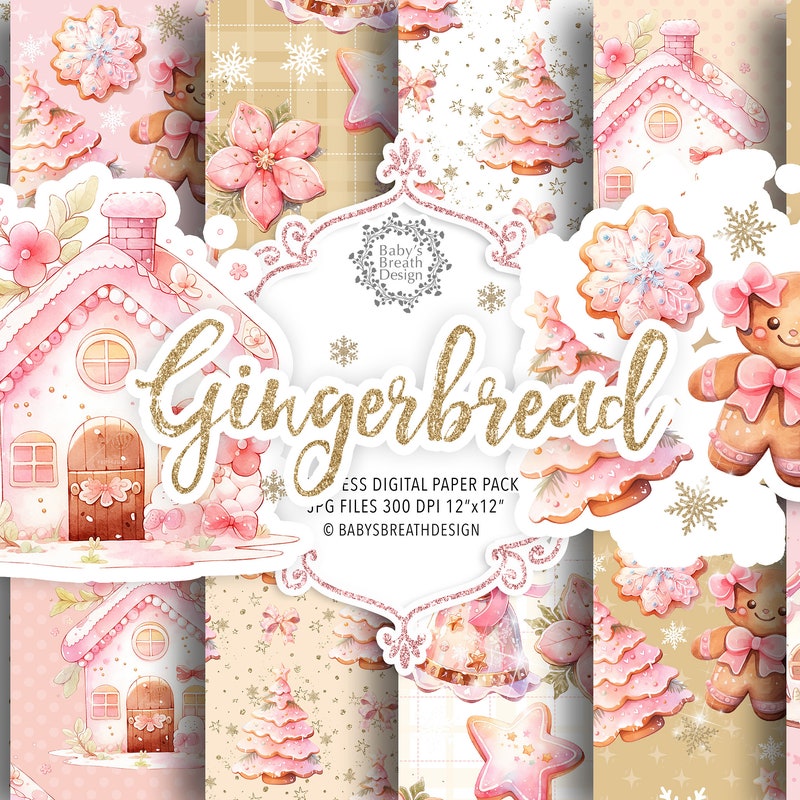 Pink Gingerbread Wallpaper - Etsy