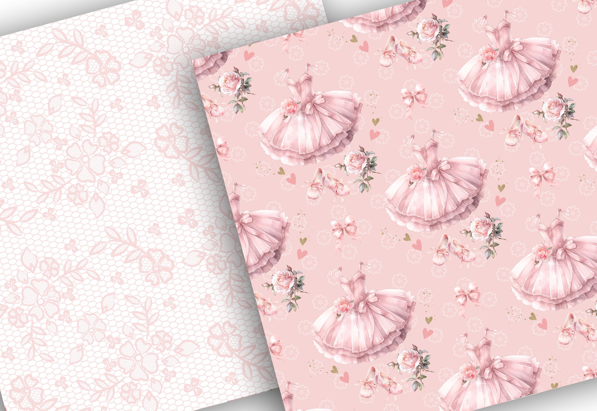 Watercolor Sweet Ballerinas Digital Paper Pack Nursery - Etsy