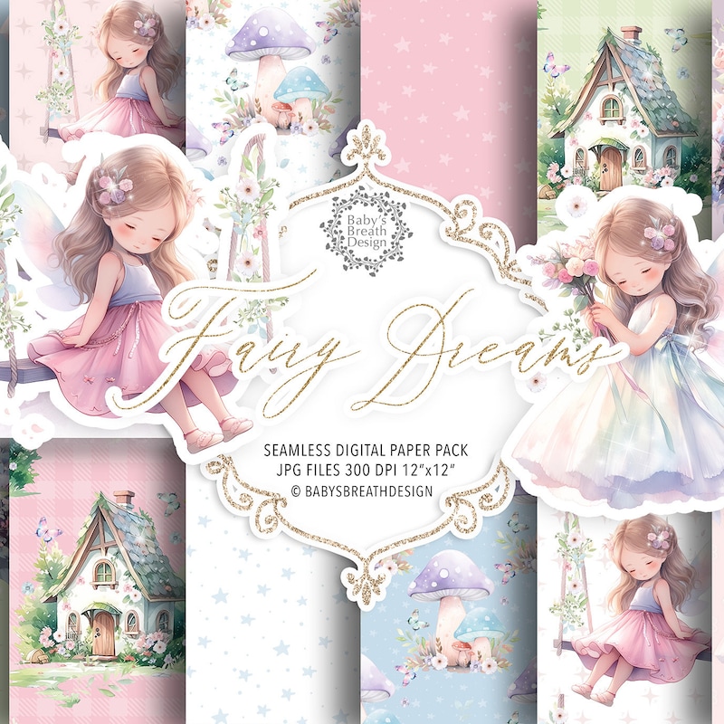 Girl Digital Paper - Etsy