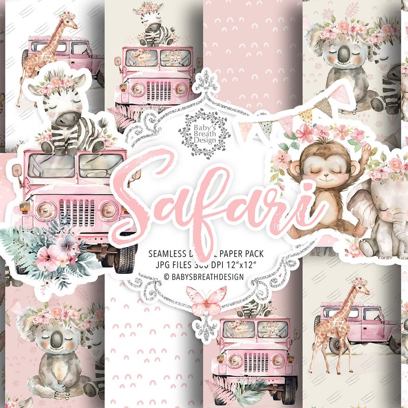 Safari Digital Paper - Etsy