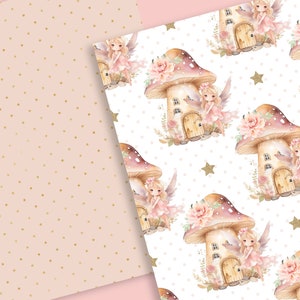 Watercolor Fairy Tale Digital Paper Pack, Fairy Pattern, Swing, Flower ...