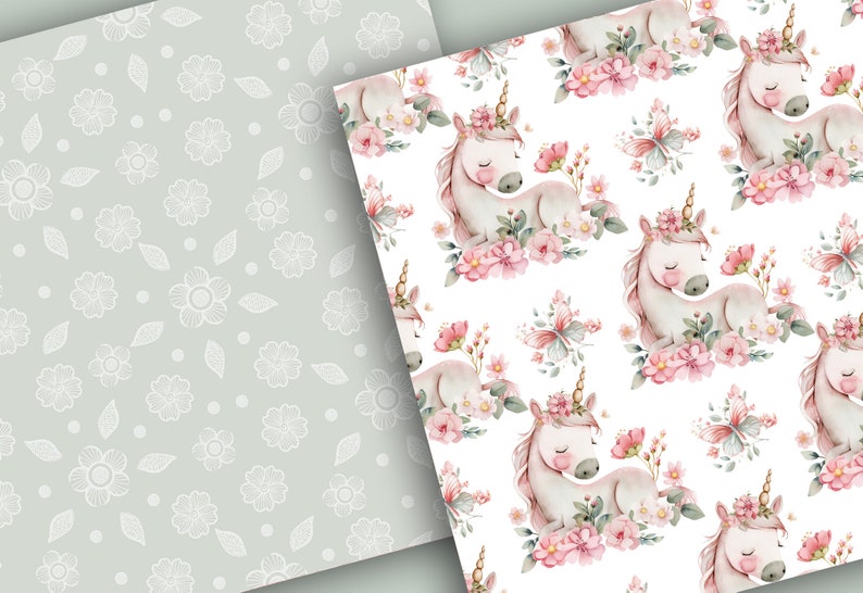 Watercolor Fairy Tale Digital Paper Pack, Fairy Pattern, Romantic Paper ...