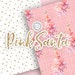 Pink Christmas Digital Paper Pack, Xmas Pattern, Cute Christmas Paper ...